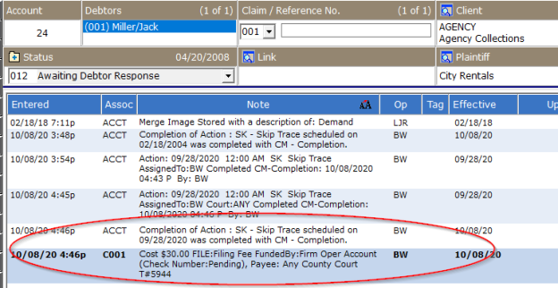 Conditional Transactions on Completion Codes