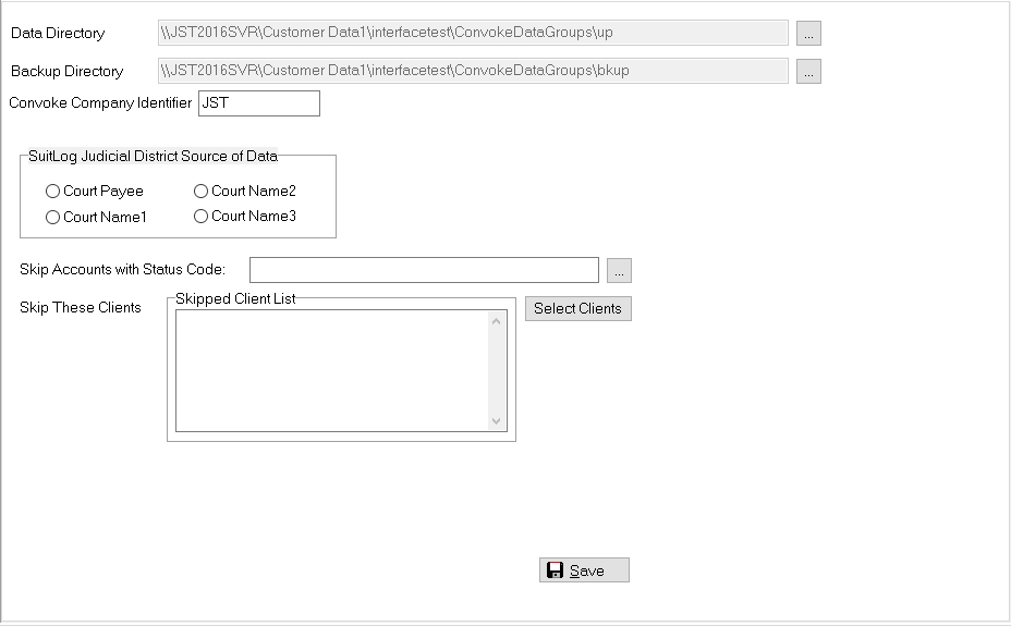 Convoke Data Groups Interface